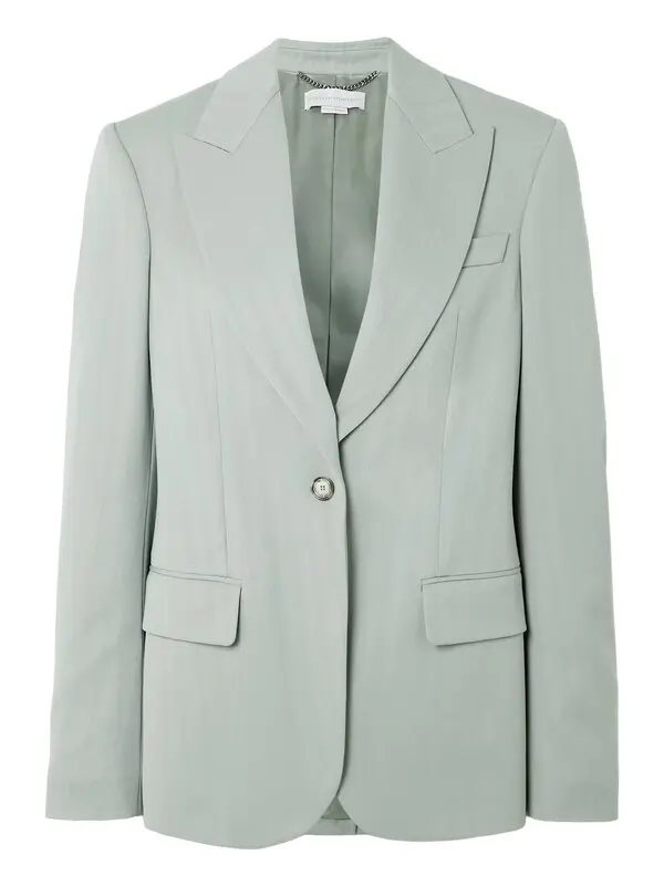 Stella McCartney Striped Wool-jacquard Blazer - Gray