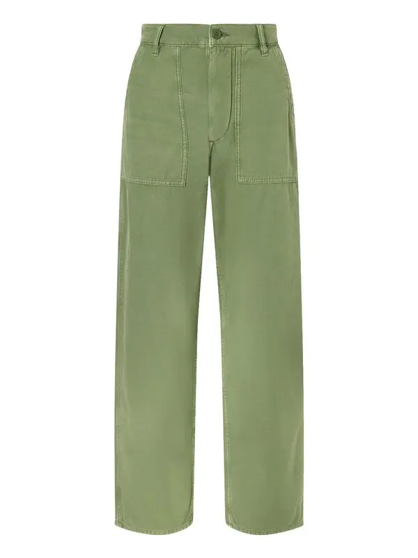 Polo Ralph Lauren Cotton-twill Straight-leg Trousers - Green