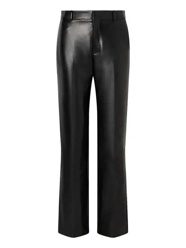 Gucci Leather Straight-leg Pants - Black