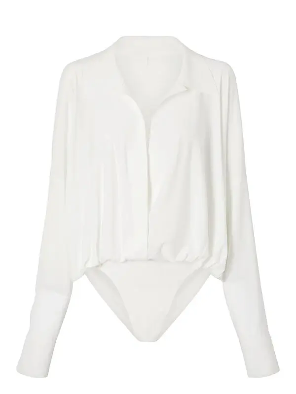 Norma Kamali Jersey Bodysuit - White