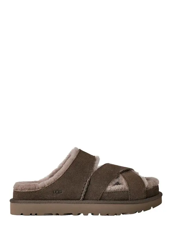 UGG Greenport Cross Strap Slide - Dense Smoke