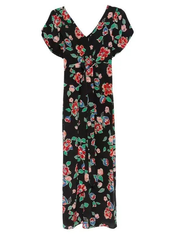 Rixo Riella Floral Print Dress - Black