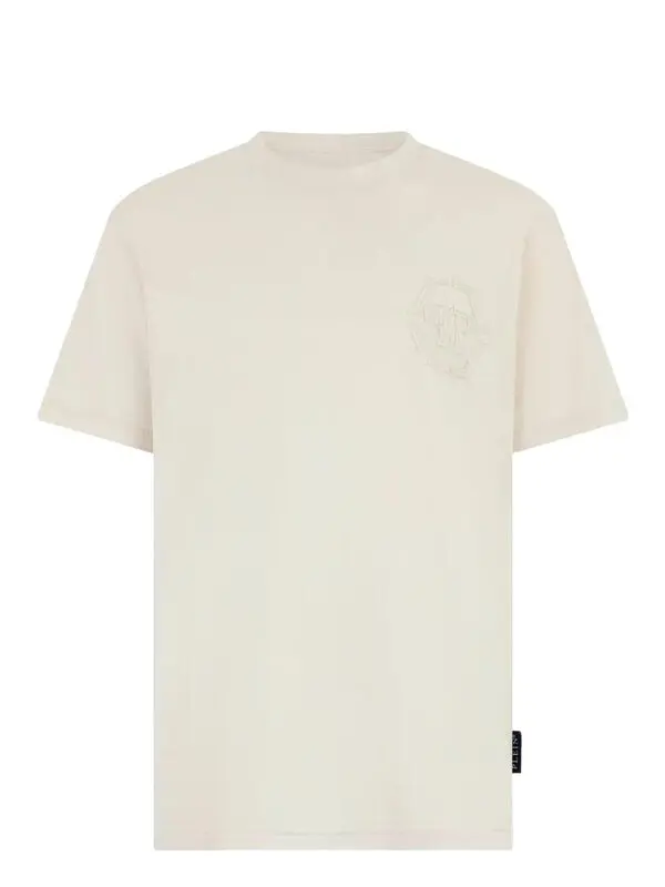 Philipp Plein Round-neck Monogram T-shirt - Neutrals