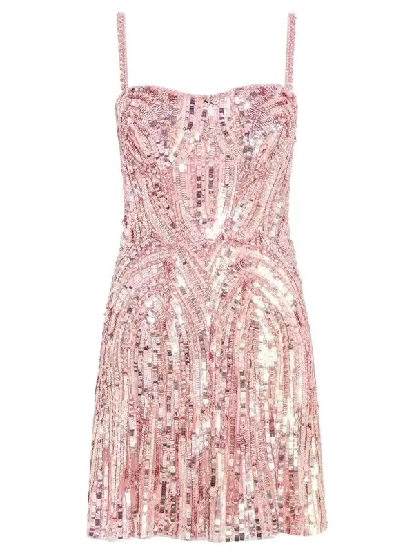 Jenny Packham Sequin-embellished Mini Dress - Pink