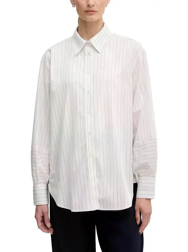 Gant Striped Buttoned Shirt - White