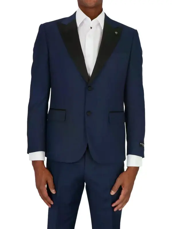 Scotch & Soda Satin-lapels Suits - Blue