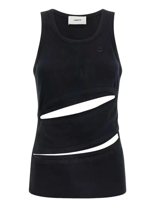 Coperni Spiral Tank Top - Black