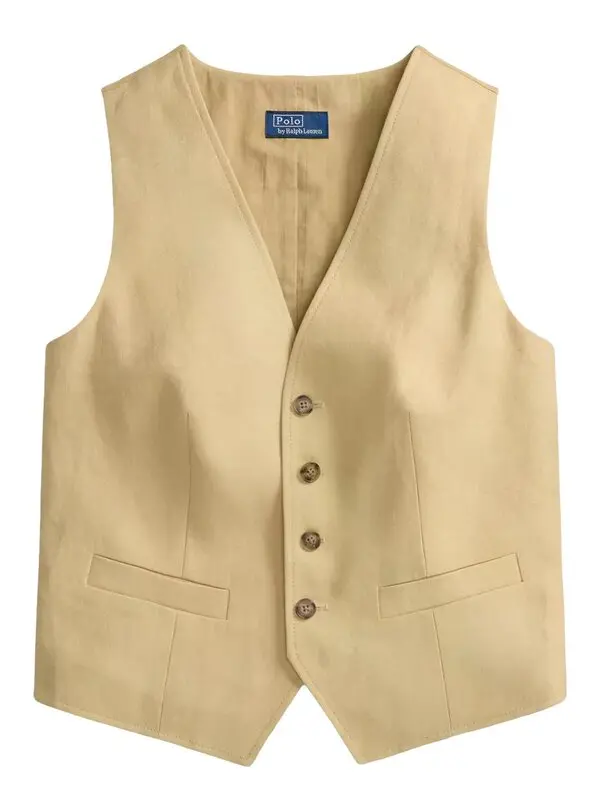Polo Ralph Lauren Buttoned Hemp Vest - Neutrals