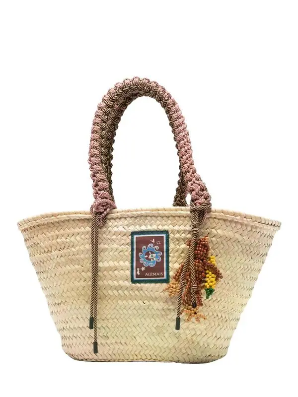 ALEMAIS Macrame Basket Tote - Neutrals
