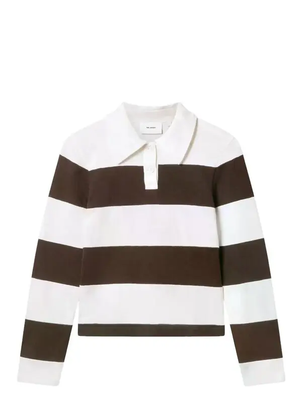 Axel Arigato Karla Striped-pattern Polo Top - White