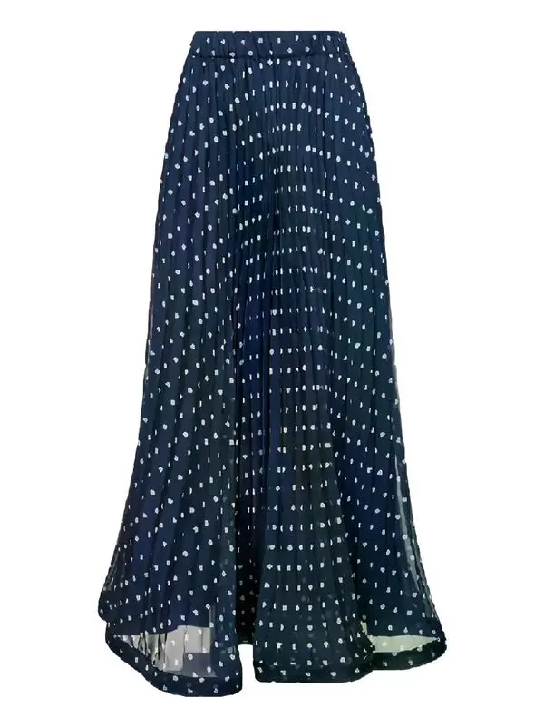 P.a.r.o.s.h Polka-dot Pleated Skirt - Blue