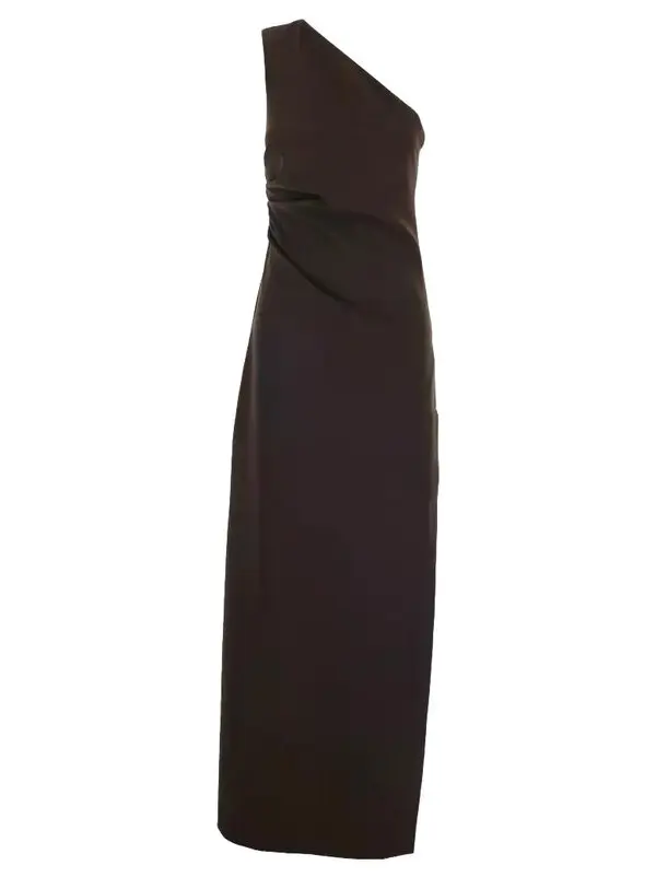 P.a.r.o.s.h One-shoulder Ruched Dress - Brown