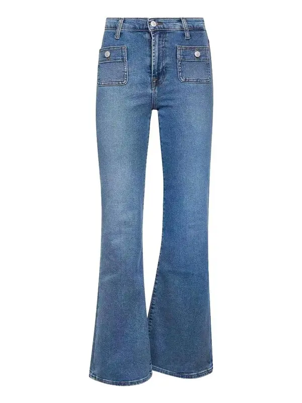 7 For All Mankind Flared Jeans With Front Pockets - Blue