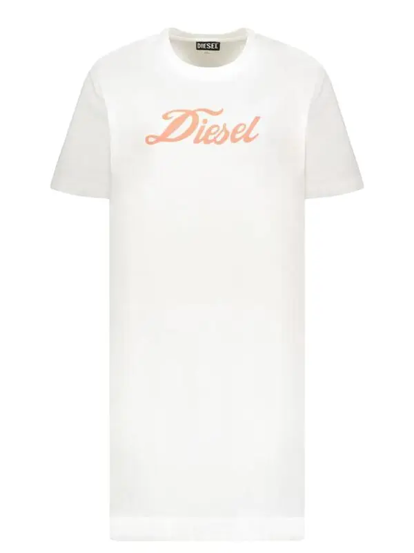 DIESEL Logo Cotton Dress - White
