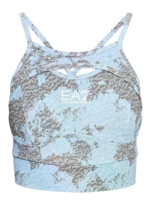 Emporio Armani Sleeveless Crop Top - Blue