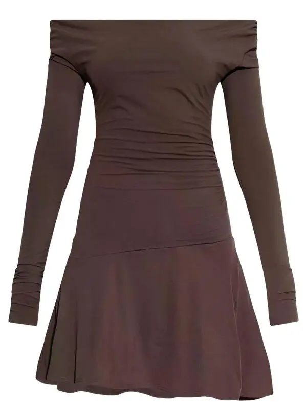 Bond Eye Long Sleeve Mini Dress - Brown