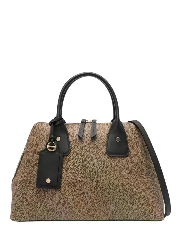Borbonese Textured Top-handle Tote Bag - Brown