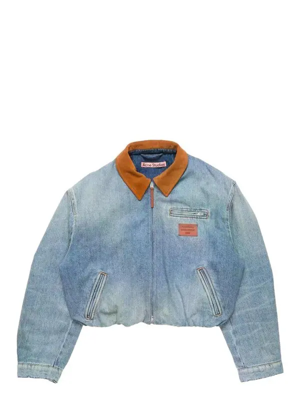Acne Studios Logo-patch Bomber Jacket - Blue