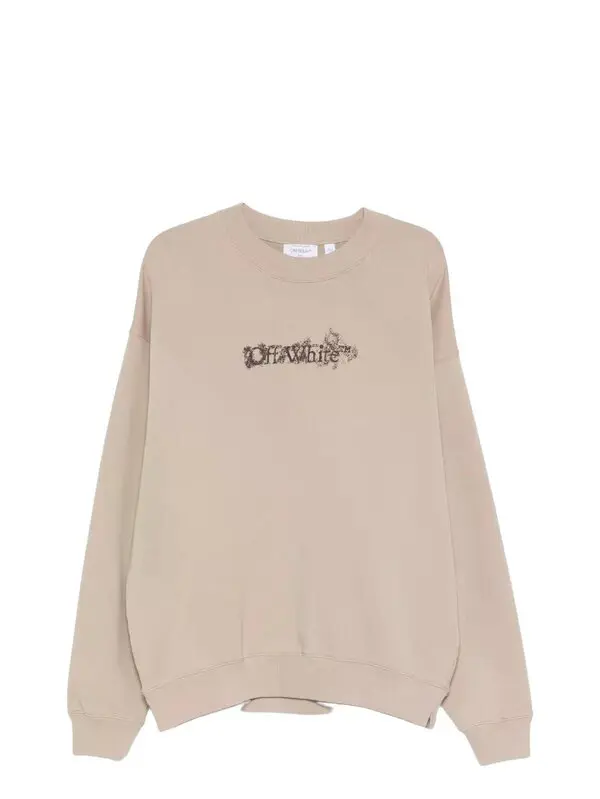 Off-White Logo Crew-neck Sweatshirt - Neutrals