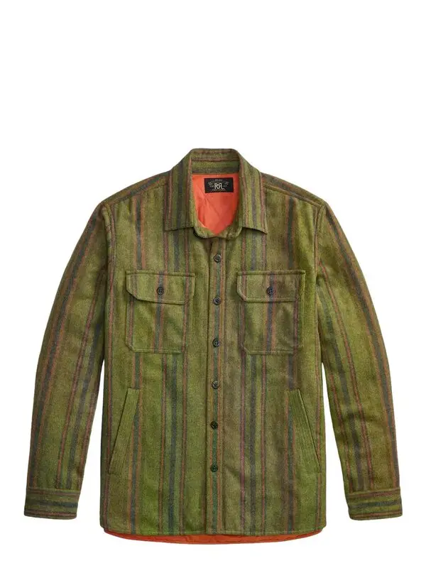 Ralph Lauren Striped Chest-pocket Shirt - Green