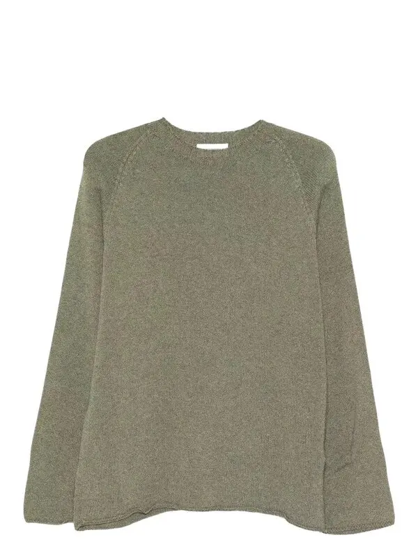 LANEUS Long-sleeve Crew-neck Sweater - Green