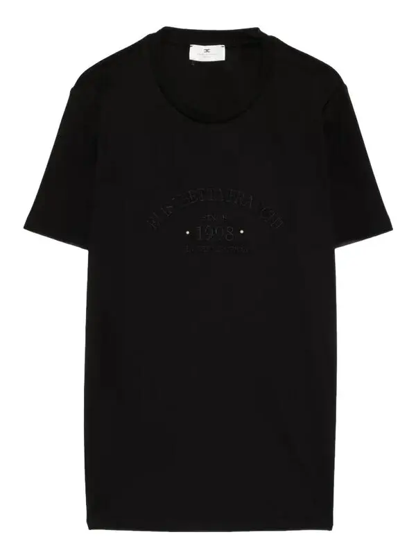 Elisabetta Franchi Logo T-shirt - Black