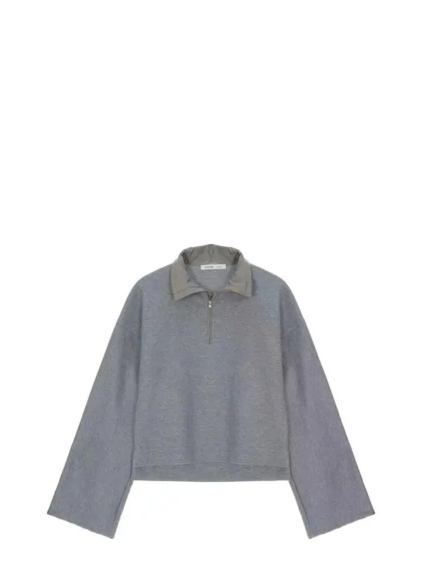Carven High-neck Half-zip Sweatshirt - Grey