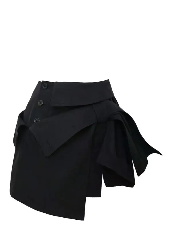 Rokh Layered Mini Skirt - Black