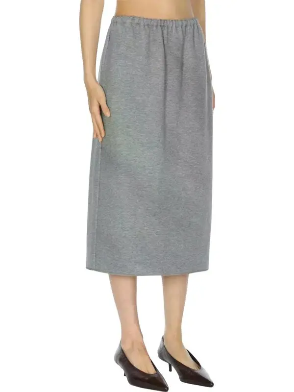 Carven Pull-on Midi Skirt - Grey