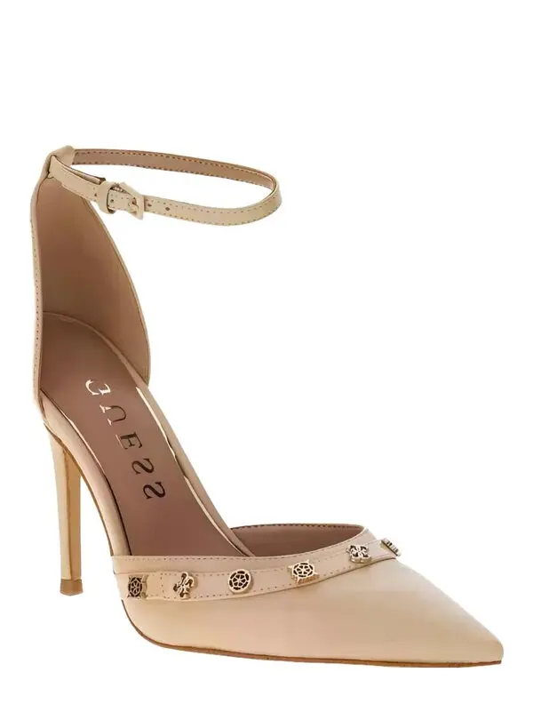 Guess Nanae 4g Peony Heeled Sandals - Neutrals