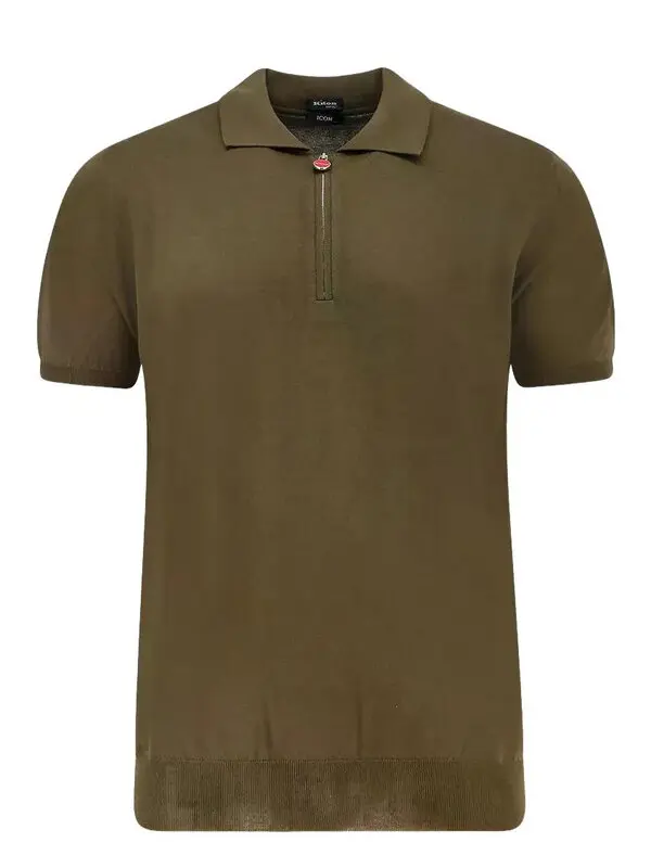 Kiton Zip-up Polo Shirt - Green