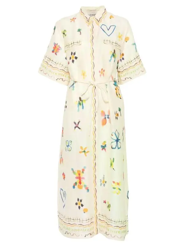 ALEMAIS Sidi Shirt Dress - Yellow