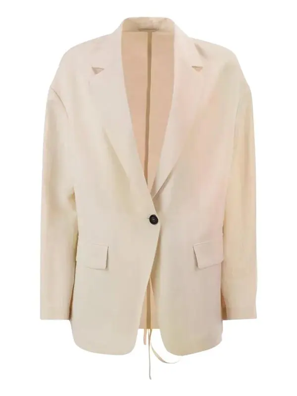 Brunello Cucinelli Tie-belt Blazer - Neutrals