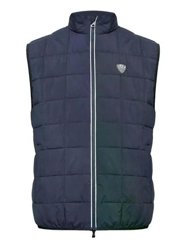 Emporio Armani Logo-patch Padded Gilet - Blue
