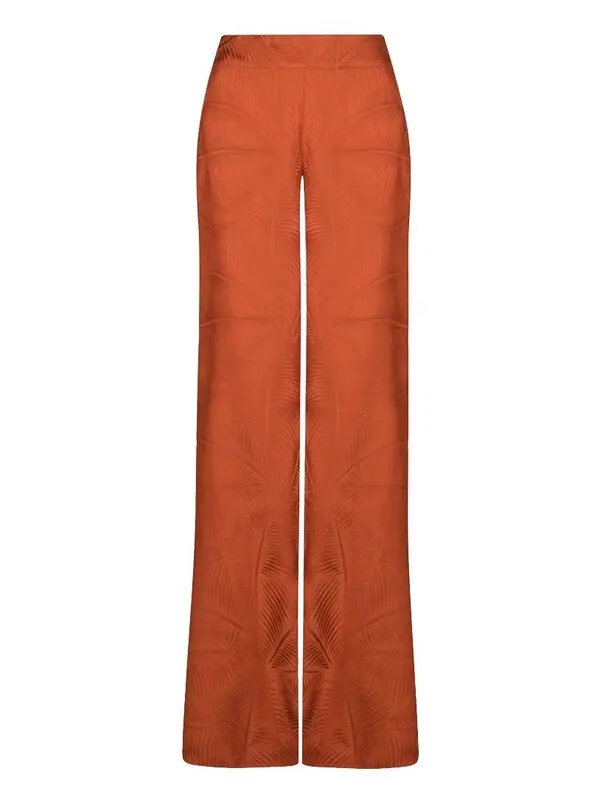Johanna Ortiz High-waisted Wide Leg Pant - Orange