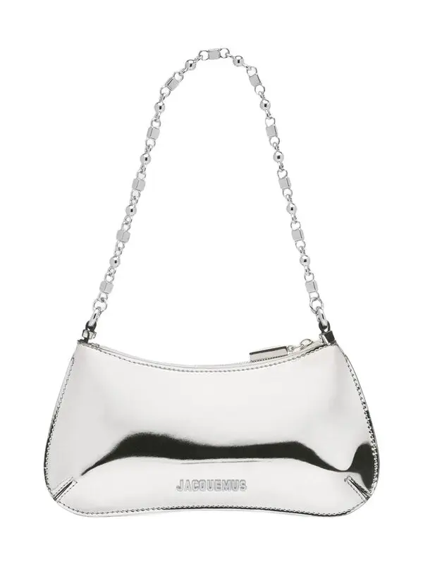 Jacquemus Le Petit Bisou Chaine Shoulder Bag - Silver
