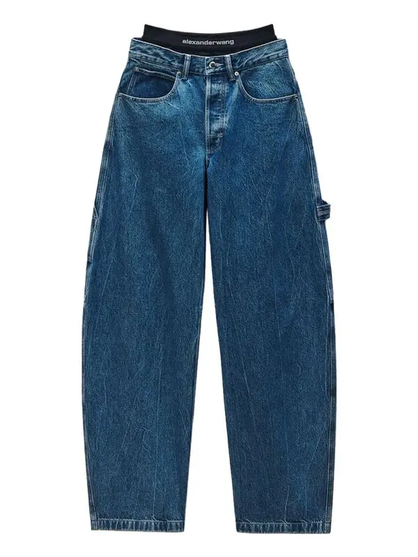 Alexander Wang Oversized Wide Leg Jean - Blue