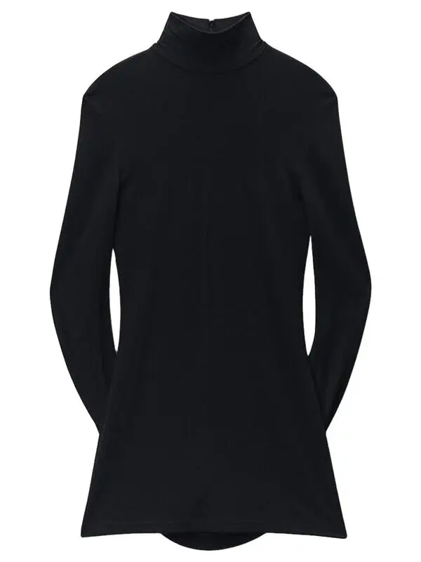 Alexander Wang Mini Dress With Draped Sleeves - Black
