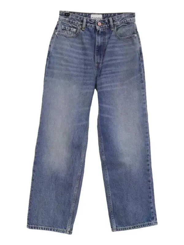 GANNI Magny Wide Leg Jeans - Blue