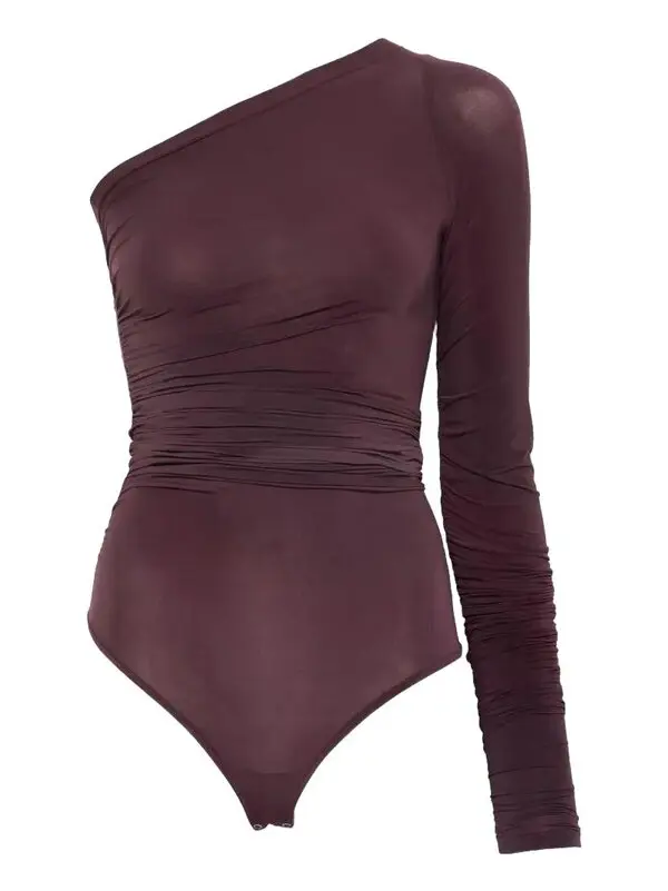 Wolford One-shoulder Long-sleeve Top - Purple