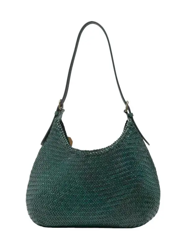 Dragon Diffusion Luna Mezza Woven Top-handle Tote Bag - Green