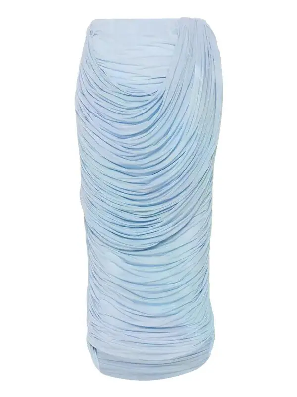 Magda Butrym Ruched Detail Midi Skirt - Blue