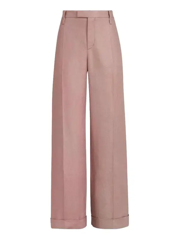 Brunello Cucinelli Diagonal Flared Trousers - Pink
