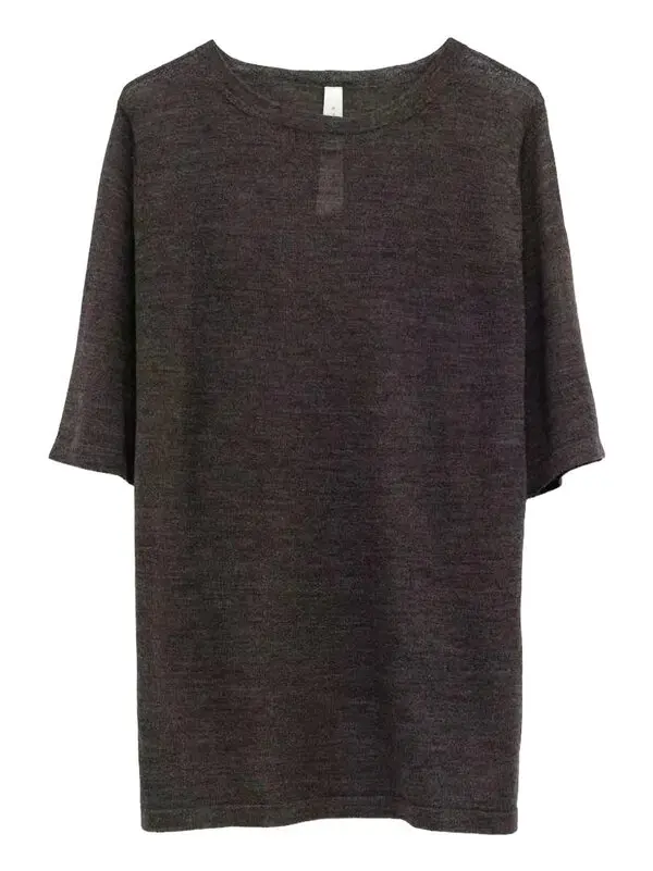 LAUREN MANOOGIAN Dropped-shoulder T-shirt - Brown