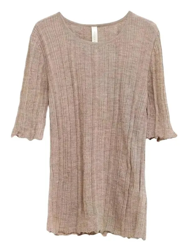 LAUREN MANOOGIAN Ribbed Knit Top - Neutrals