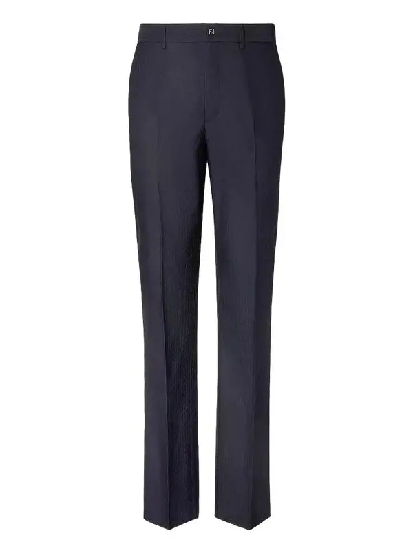 Fendi Logo-detail Trousers - Blue