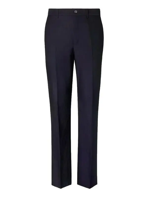 Fendi Logo-detail Trousers - Blue