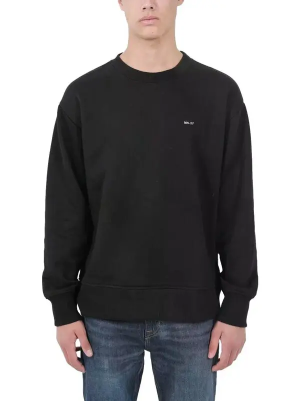 Nn07 Briggs Round-neck Sweatshirt - Black