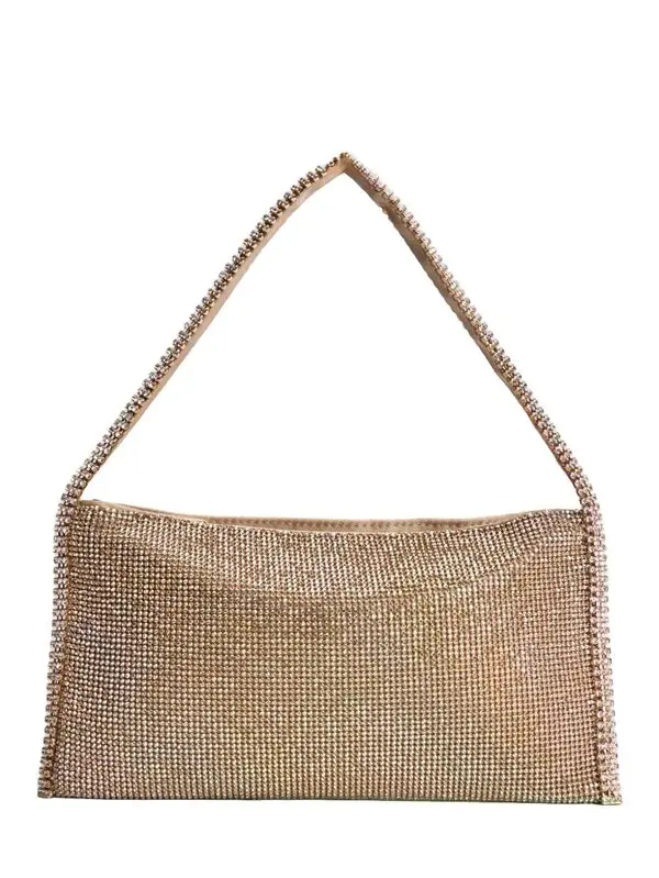 Benedetta Bruzziches Rhinestone Embellished Shoulder Bag - Gold