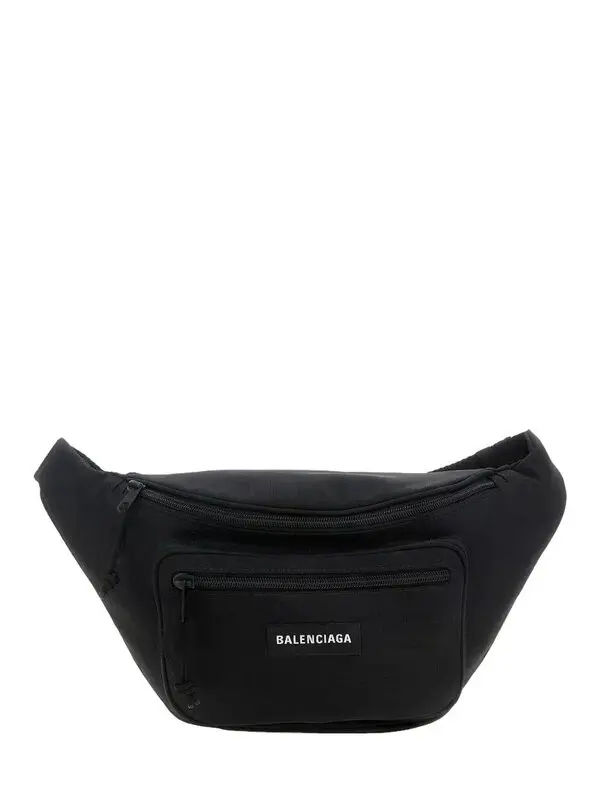 Balenciaga Logo-patch Belt Bag - Black